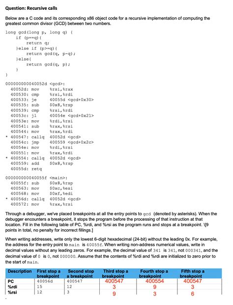 Question Recursive Calls Below Are A C Code And Its
