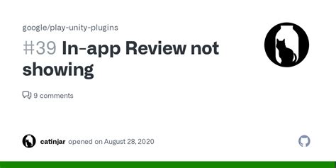 In App Review Not Showing Issue Google Play Unity Plugins Github