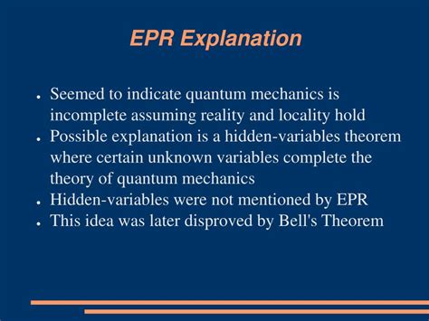 PPT Chapter The EPR Paper And Bell S Theorem By Steve Kurtz PowerPoint Presentation ID