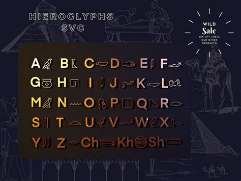 Ancient Egyptian Hieroglyphics Svgs For Signage And Banners Custom Hieroglyphics Svgs High