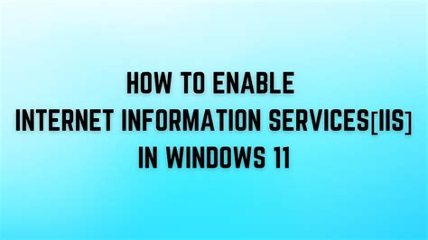 How To Enable Internet Information Services Iis In Window Flickr