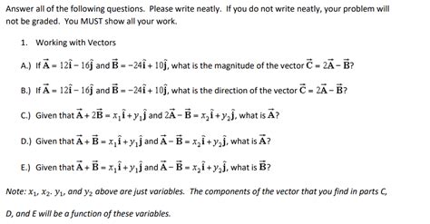 Solved Answer All Of The Following Questions Please Write Chegg