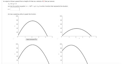 Solved An Object Is Thrown Upward From A Height Of 6 Feet At