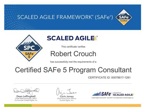 Robert Crouch On Linkedin Safe5 Scaledagile Scaledagileframework