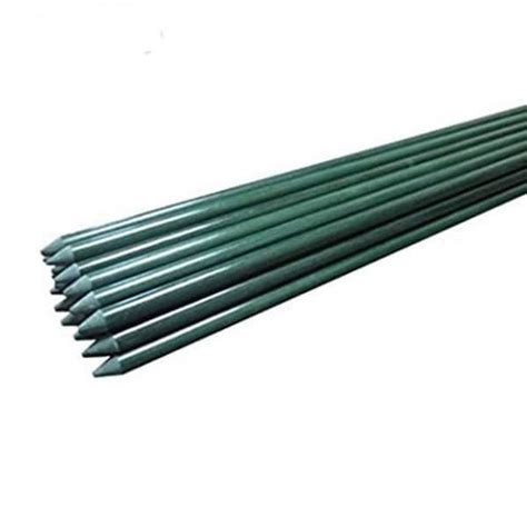 Caphaus 36 In H Green Metal Plant Supports Garden Stakes 25 Pack Pots