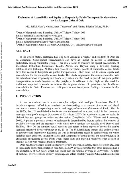 Pdf Evaluation Of Accessibility And Equity To Hospitals By Public Transport Evidence From The