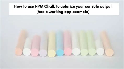 Colorize And Format Your Console Output With NPM Chalk