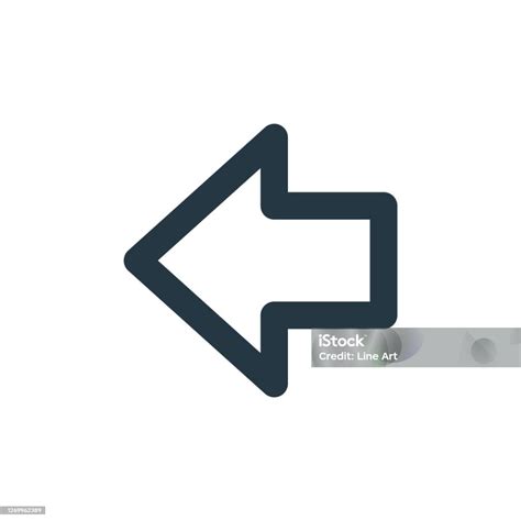 사용자 인터페이스 개념에서 왼쪽 화살표 아이콘 벡터입니다 왼쪽 화살표 편집 가능한 스트로크의 얇은 선 그림입니다 웹 및 모바일 앱 로고 인쇄 미디어에 사용할 왼쪽 화살표