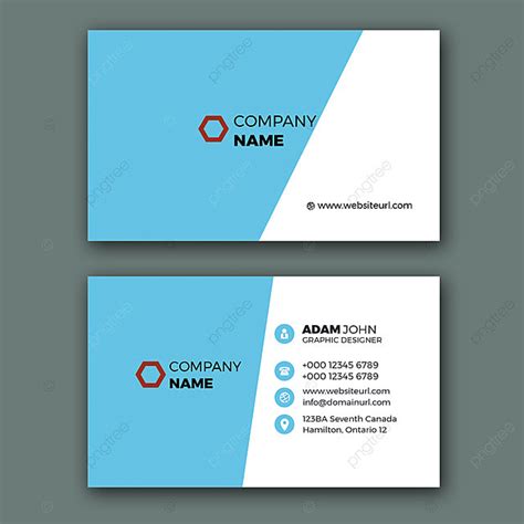 파란색 삼각형 기업 명함 템플릿 Psd 다운로드 디자인 자료 다운로드