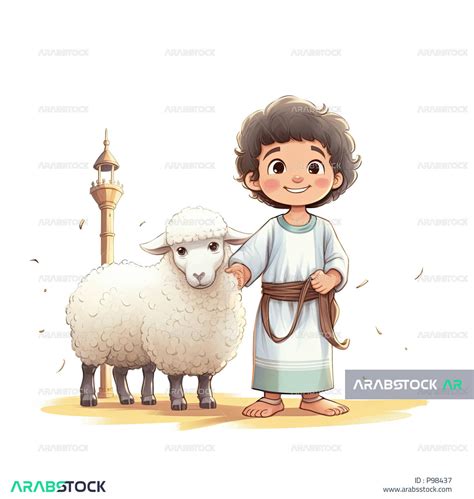 مناسبات وأعياد إسلامية، قربان عيد الأضحى المبارك، رسوم بيانية كرتونية
