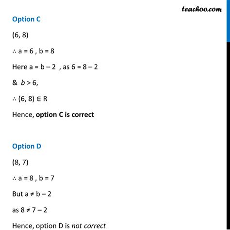 MCQ Let R Be Relation In Set N R A B A B B