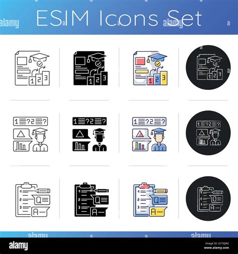 Computational Test Icons Set Stock Vector Image And Art Alamy