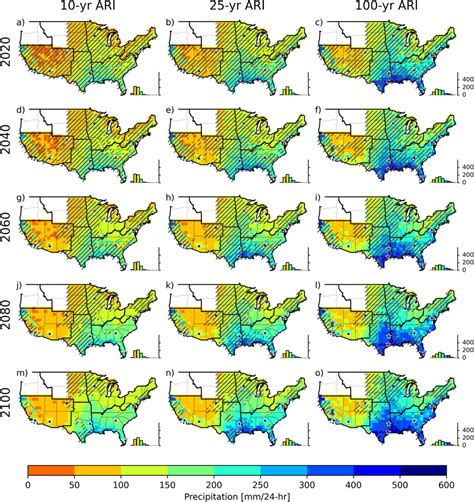 As In Figure 3 But For Projected Precipitation Based On The Relative