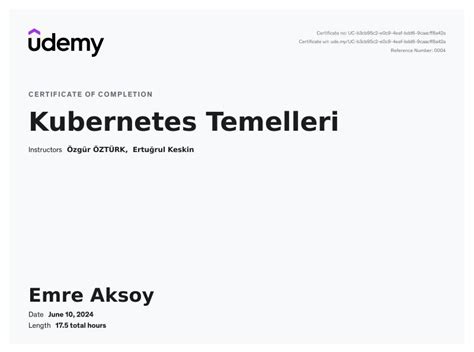 Completed Kubernetes Training By Özgür Öztürk Emre Aksoy Posted On