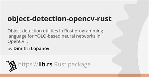 object-detection-opencv-rust — Rust实现 // Lib.rs • Rust 包仓库