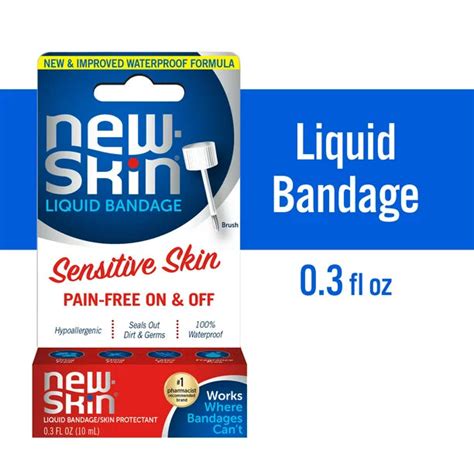 New Skin Liquid Bandage For Sensitive Skin 03 Fl Oz
