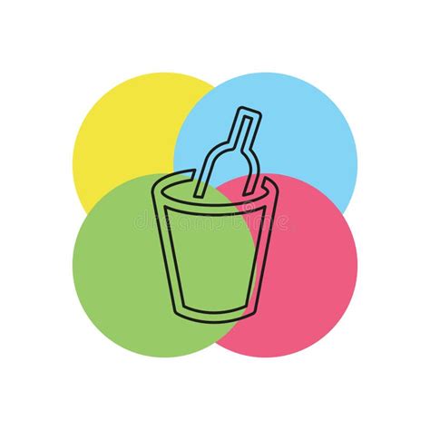 Vector Wine Bucket Illustration Drink Alcohol Stock Illustration Illustration Of Simple Icon