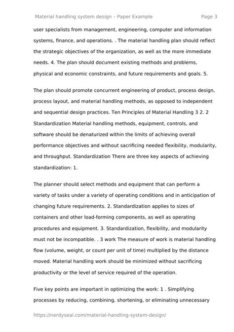 Material Handling System Design 2598 Words Nerdyseal