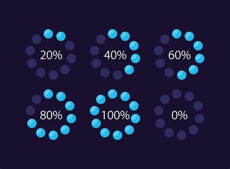 Premium Vector Circle Dot Infographic Chart Design Template Set For Dark Theme