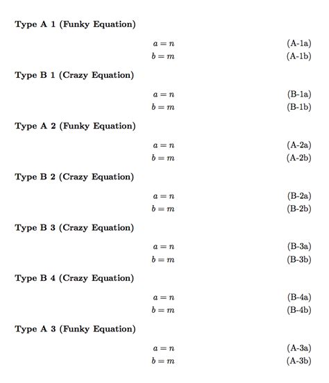 Amsmath Non Continuous Equation Counters Increment Per Equation Type