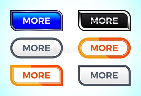 More Button Set Of Different Shapes And Colors Suitable For Mobile App