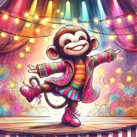 Download Monkey Dancing Primate Royalty Free Stock Illustration Image