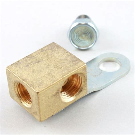 55 Chevy Left Drivers Side Front Brake Line Brass Junction Block 1955