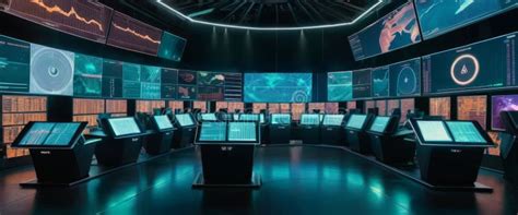 Advanced Technology Control Room Stock Image Image Of Monitoring Interface 322098021