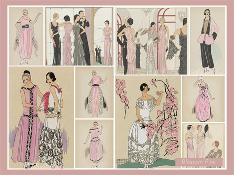 Art Deco Edwardian Vintage Fashion Illustrations Digital Art Bundle