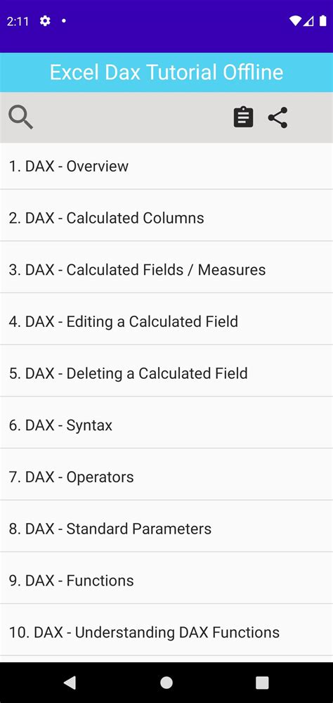 Excel Dax Tutorial Offline Apk For Android Download