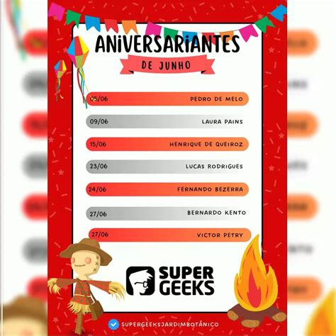 Geeks Que Fazem Aniversário Em Junho 🤗 A Supergeeks Jardim Botânico