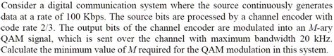 Solved Consider Digital Communication System Where The Source
