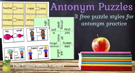 Antonym Puzzles The Curriculum Corner 123