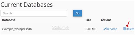 How To Delete A Database In Cpanel Knowledgebase Soladrive