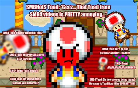 Smbhots Toad Meets Smg4 Toad By Kratosgoji91 On Deviantart