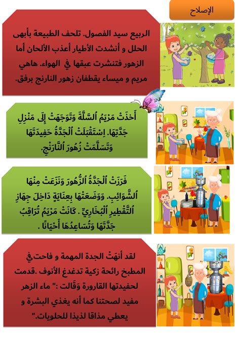 السنة الأولى ابتدائي إنتاج كتابي انتاج كتابي الربيع