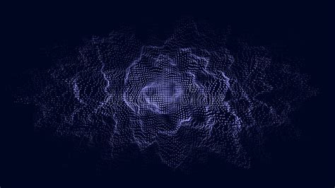Blue Sphere Of Dots With Noise And Explosion Effect Abstract Technology Wave Vector
