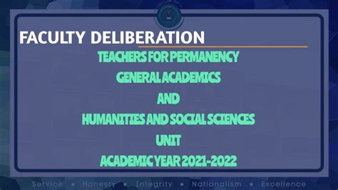 Faculty Deliberation