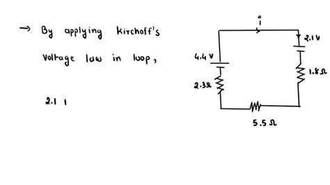 solved example single loop circuit with two real batteries the emfs