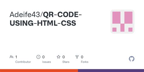 GitHub Adeife QR CODE USING HTML CSS