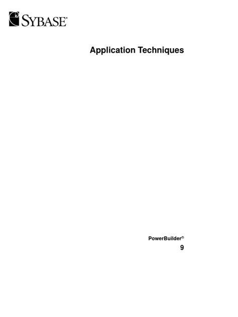 Pb Application Techniques Pdf Database Transaction Component