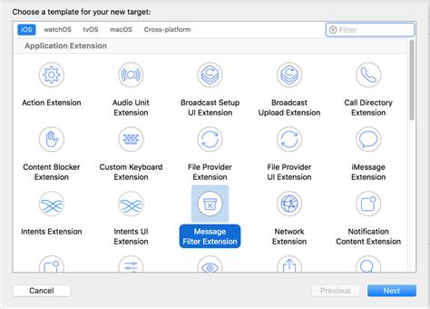 Message Filter Extension
