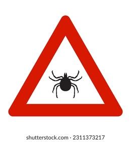 Warning Beware Ticks Vector Illustration Tick Stock Vector Royalty Free Shutterstock