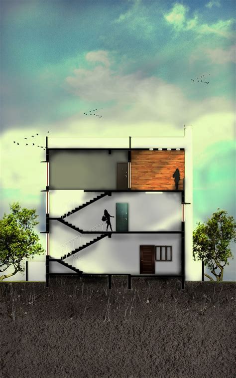 Photoshop Section Rendering Photoshop Rendering House Plans Photoshop