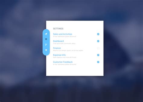 Settings Checkbox Modal On Behance
