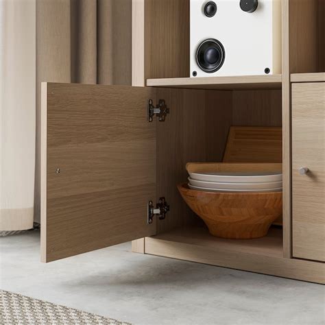 Kallax Combinazione Per Tv Effetto Rovere Con Mordente Bianco