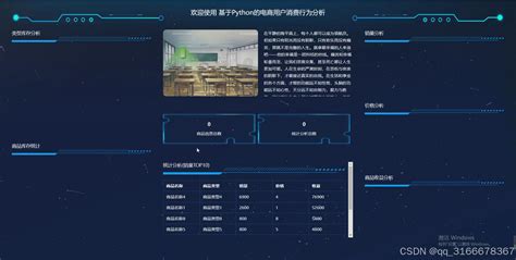 基于python的电商用户消费行为可视化分析系统tw52q模拟数据导入 python qq 3166678367 天启ai社区