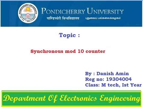Mod 10 Synchronous Counter Updated PPTX Physics Science