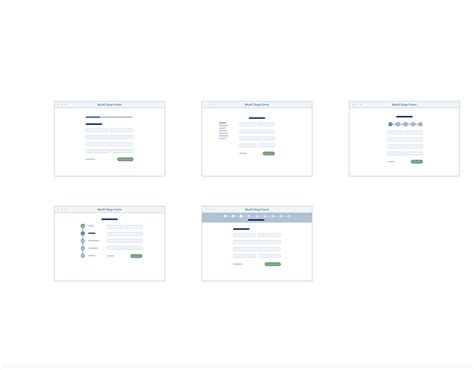 Wireframe Options For A Multi Step Form Behance