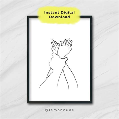 Mains Saisissant Intimacy Sexe Dessin Au Trait Rotique Etsy France